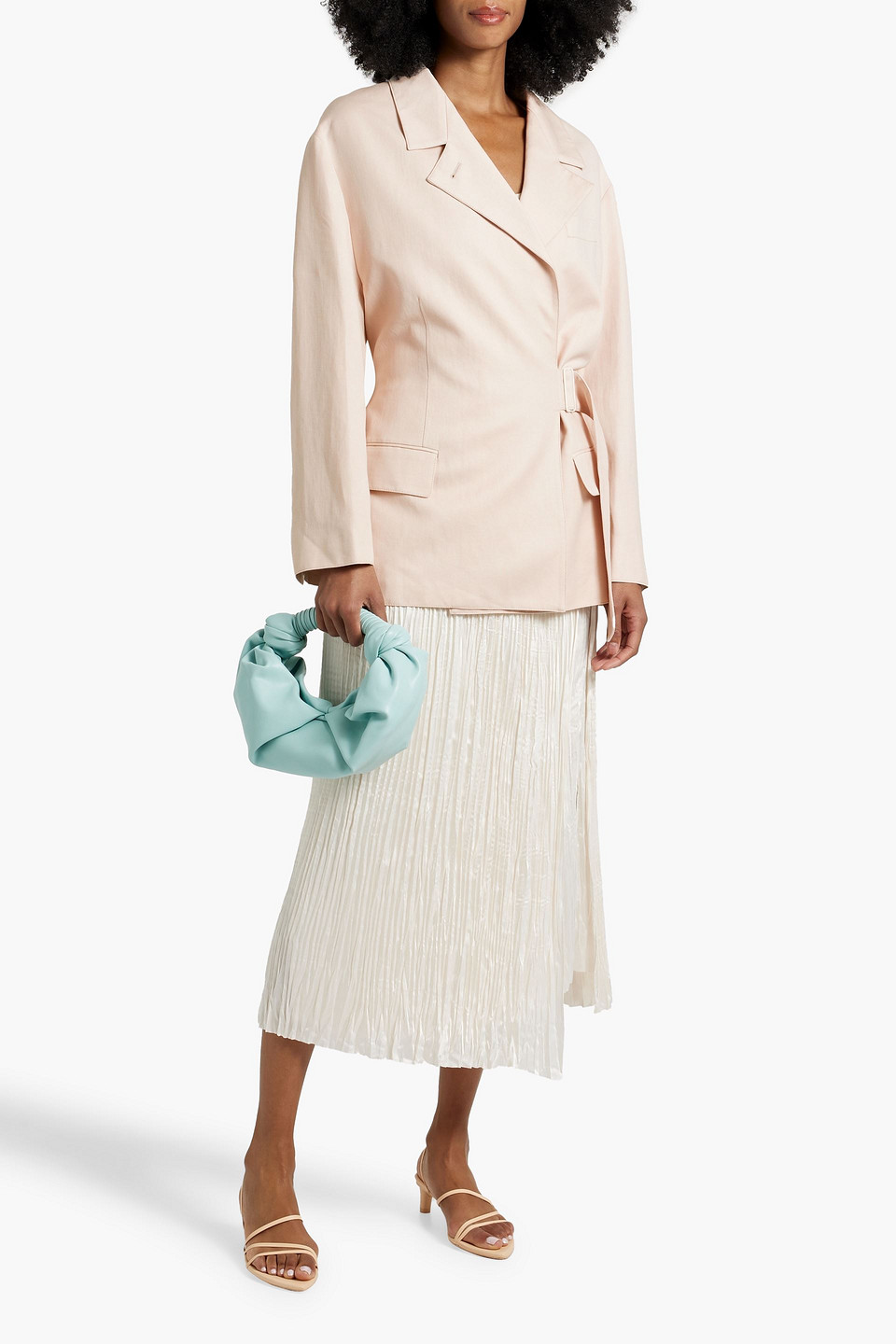 ACNE STUDIOS Acne Studios Belted Wool and Hemp-Blend Twill Blazer